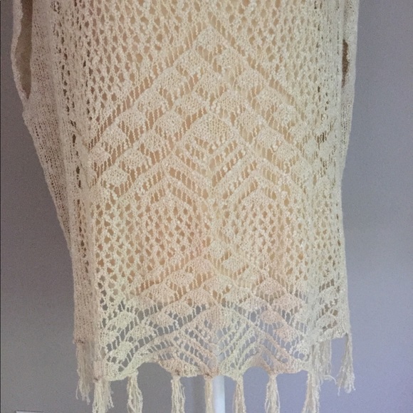 ONE WORLD | Tops | One World Open Weave Crochet Top With Tank Blouse ...